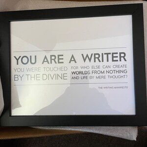 The Writing Manifesto Print Gift for Writer, Author, Poet, Novelist ...