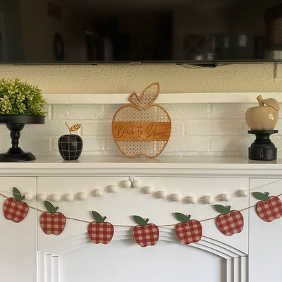 Teacher Appreciation Gift, Apple Garland, Apple Banner, Back to School ...