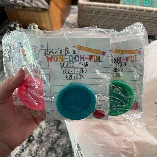 Personalized Play Dough Clay Doh Gift: Back to School Class Gift - Etsy