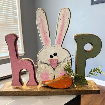 Wooden Easter HOP Sign - Etsy