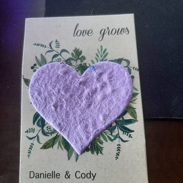 Plantable Wedding Favors Love Grows Seed Paper Cards - Eco Friendly - Etsy