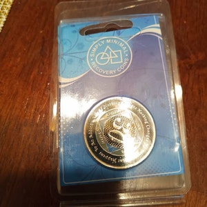 AA 24 Hours Silver Color Plated Coin, Alcoholics Anonymous Medallion - Etsy