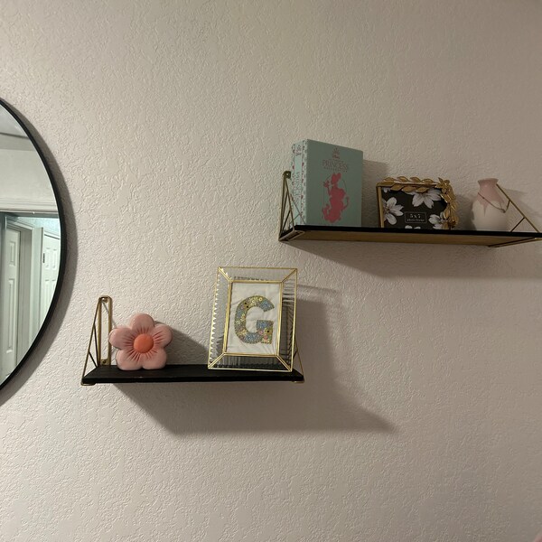 Custom Embroidered Initial, Home Decor, Wall Art, Floral Embroidery - Etsy