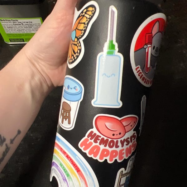 Phlebotomy Needle Holder Kawaii Sticker|phlebotomist,mlt,mls, Lab Tech ...