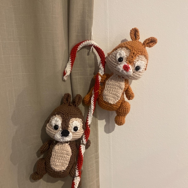 Crochet Chipmunk Pattern, Crochet Animals, Chip and Dale DIY Tutorial ...