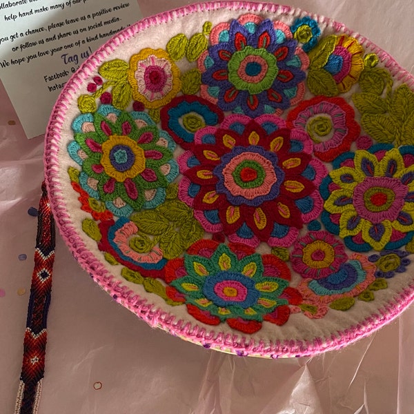 Mexican Hand Embroidered Hand Woven Bread Basket - Etsy