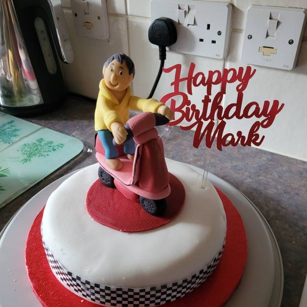 Personalised Custom Card Cake Topper L Happy Birthday L Anniversary L ...