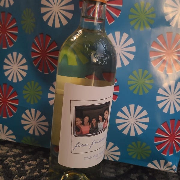 Personalized Dog or Cat Wine Label With Custom Story on the Back | Gift ...