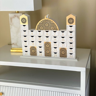 Ramadan Wooden Countdown Calendar Mosque Advent Calendar Ramadan Decor ...
