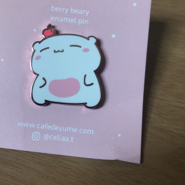 Beary Berry Enamel Pin, Cute, Kawaii, Gift, Lapel Pin Bear Berry Sweets ...