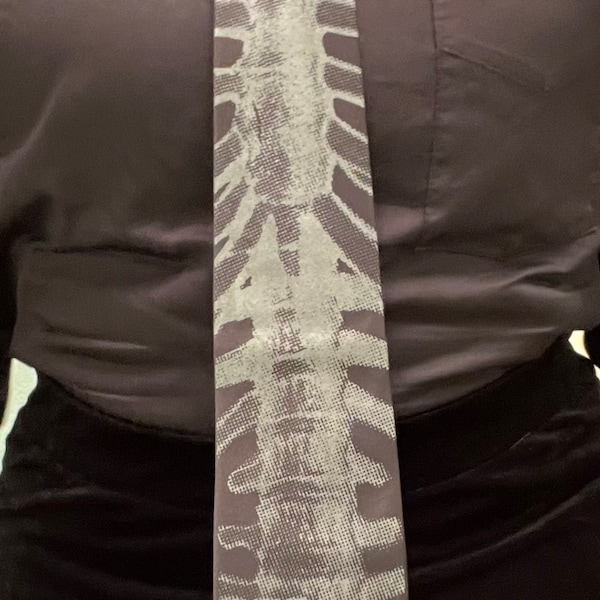 Spine X-ray Necktie. Chiropractor Gift, Radiology Gifts. Backbone Men's ...