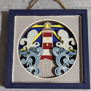 3D LIGHTHOUSE SVG NAUTICAL Shadow Box for Cricut for Silhouette - Etsy