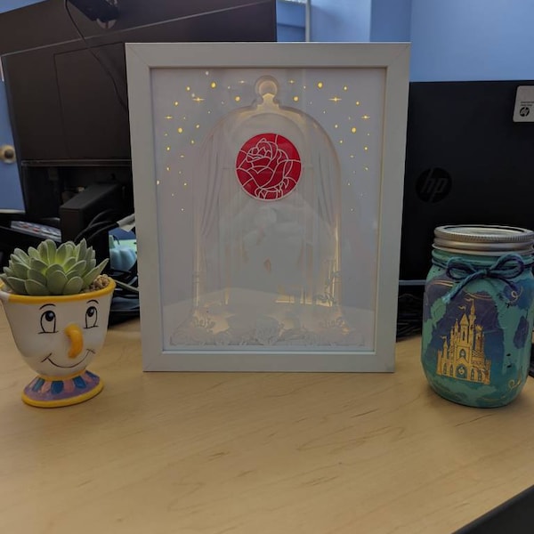 Beauty and the Beast, Princess Belle, Princess Decor, Lightbox Lighted ...