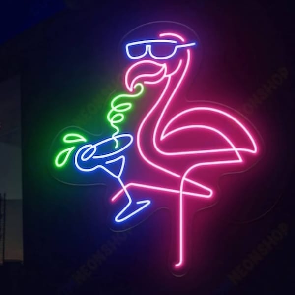 Flamingo Neon Sign, Flamingo Neon Light, Flamingo LED Light Decorations ...