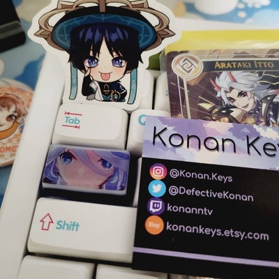 Genshin Impact Handmade Resin Keycap Wide Furina for Mechanical ...