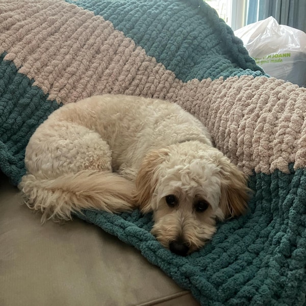 Chunky Knit Blanket Mini Course & Video Tutorial, How to Make a Chunky ...