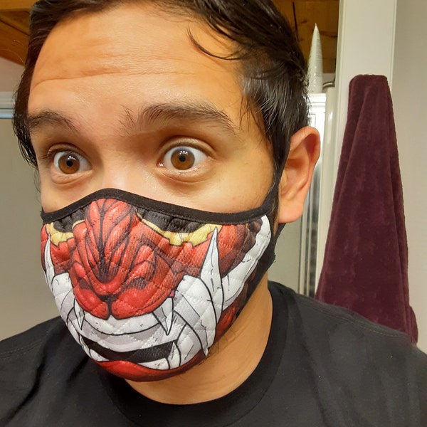Japanese Samurai Warrior Face Mask | Full Color Creative Neck Gaiter ...