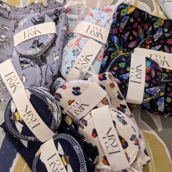 Reusable Face Pads, Organic Bamboo Pads, Cotton Rounds, Makeup Remover ...