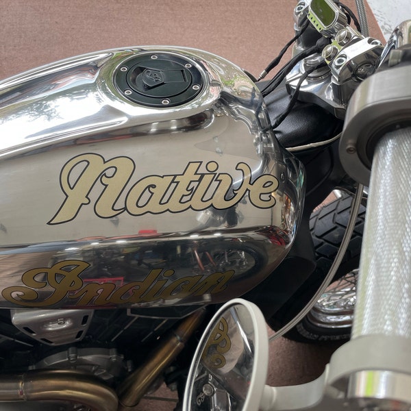 Old School H20 2pc Motorcycle Tank Side Decal Set for Harley Davidson ...