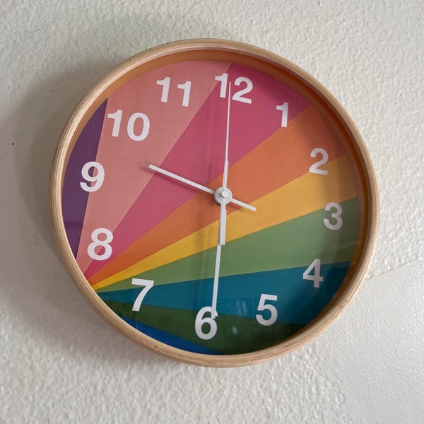 Vibrant Custom Wall Clock Personalize the Colors for Hand and Number ...