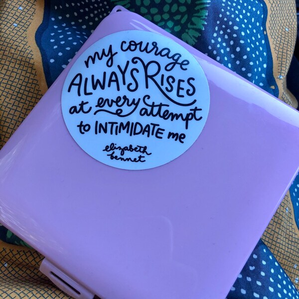 My Courage Always Rises - Jane Austen Sticker / Vinyl Sticker / Laptop ...