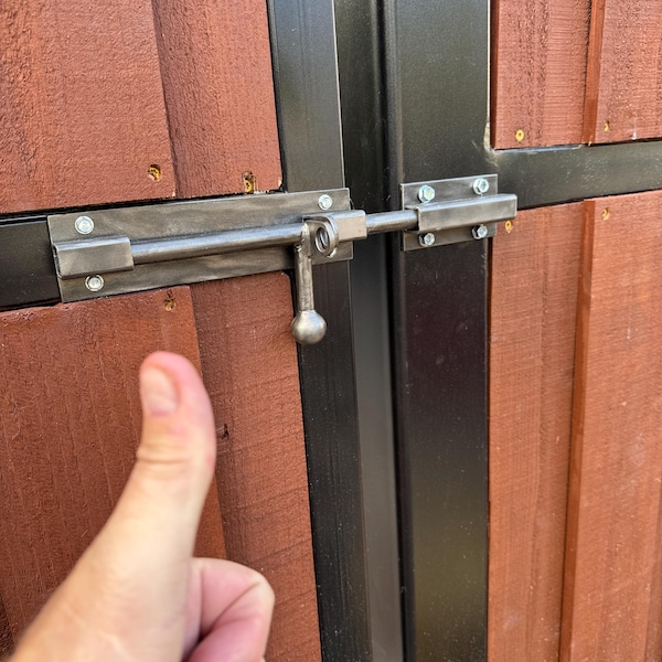 Industrial Steel Door Latch, Handmade, Rustic Style Reliable Barn Door ...