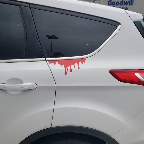 Blood Flowing Dripping Custom Car Truck Van Window or Bumper Sticker ...