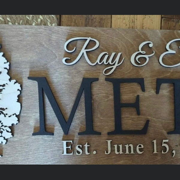 Family Name Sign Wedding Established Sign Wedding Last Name Sign 3D ...