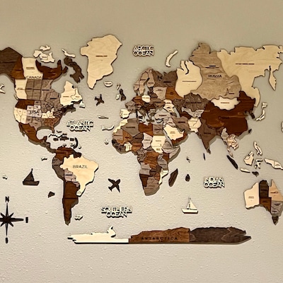 World Map Push Pin Wall Art, Travel Map Flag Push Pins, Flags Push Pins ...