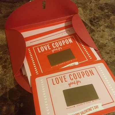 Scratch-off Love Coupons Scratch off Voucher Valentines Gift for Her ...