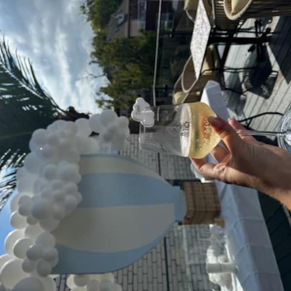 Personalized Cloud Glass Charm | Head in the Cloud Drink Topper Glass ...