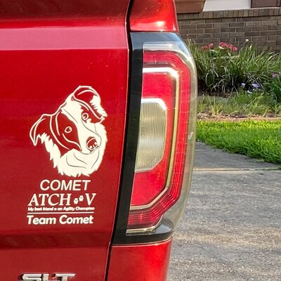 Flyball Drag Racing: Dog Agility Vinyl Sticker. Customization Available ...