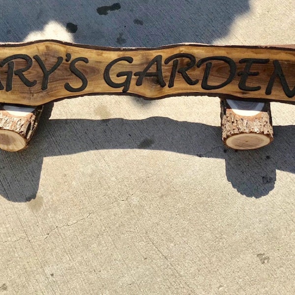 Custom Carved Wooden Log Sign - Etsy