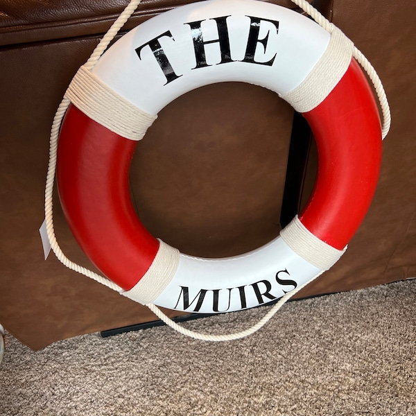 Personalized Life Preserver Ring - Pool Décor - Boat Décor -beach House ...