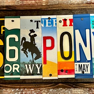 Custom Rustic Empty Wood License Plate Display Frame With Key - Etsy