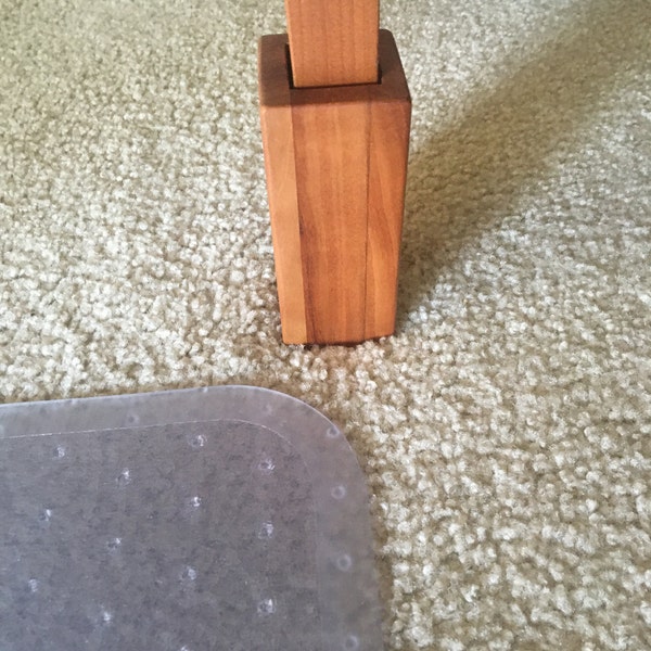 4 Log Risers--3" Lift--1 7/8" Dia Leg Opening--elm Wood--sturdy Blocks ...