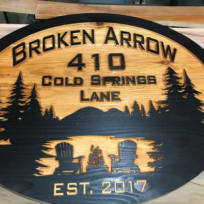 Estate Sign Custom Carved Rustic Outdoor Exterior Wood Address - Etsy