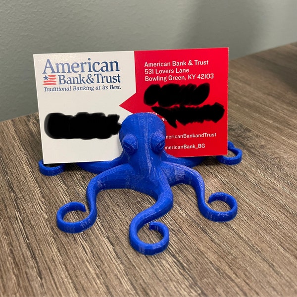 3D Printed Octopus Business Card Holder! Excellent Gift for a ...
