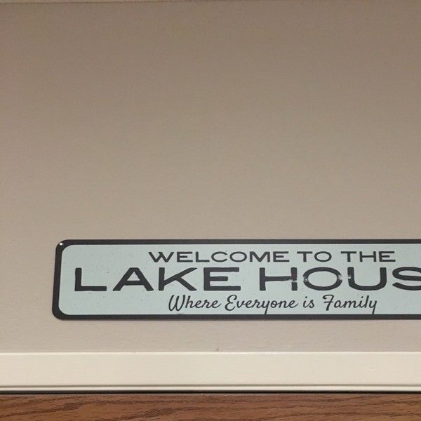 Boat House Sign, Personalized Welcome Family Name Sign, Custom Metal ...