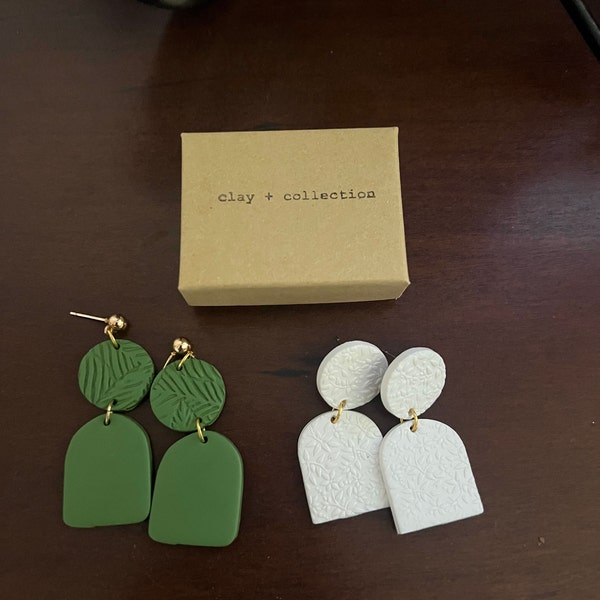 Handmade Clay Earrings the Ellipsis Clay Collection - Etsy