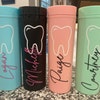 Personalized Dentist Tooth Tumbler Cup, Dental Hygiene Gifts, Dental ...
