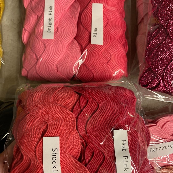 5 Yards Pink Jumbo Rick Rack Trim, Pink Rick Rack, Jumbo Ric Rac, Rick ...