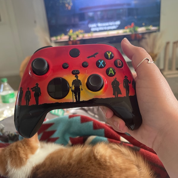 Custom Painted Controller, Western Sunset RDR2 Themed, for Xbox - Etsy