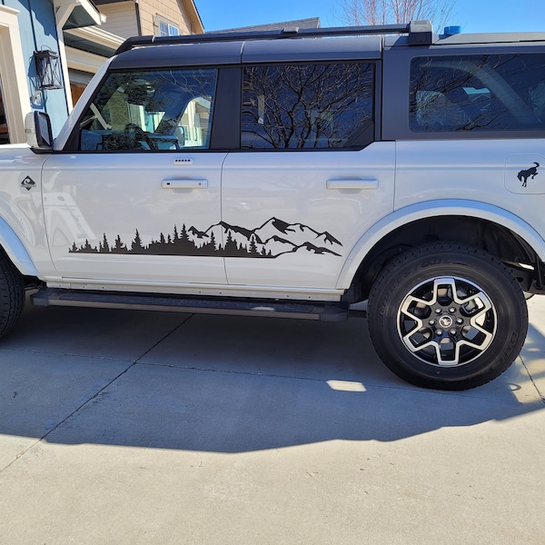 Mountain Trees Graphics Decal Stickers for Ford Ford Bronco 6G 2025 ...