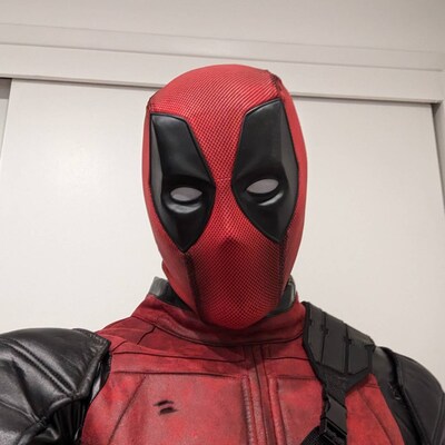 X-force Grey Deadpool Costume Cosplay Mask With Magnetic Eyes - Etsy