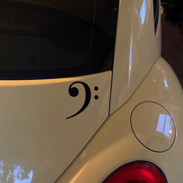 Bass Clef Vinyl Decal, Clef Note Icon, Clef Note Decal, Bass Clef Decal ...