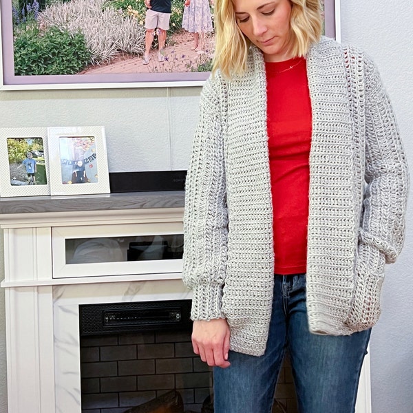 CROCHET PATTERN & VIDEO/ Cuddly as a Cloud Cardigan in Adult and Child ...