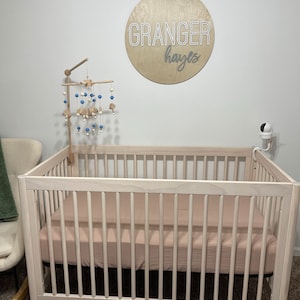 Nursery Name Sign, Round Name Sign, Above Crib Sign, 3d Name Sign, Baby ...