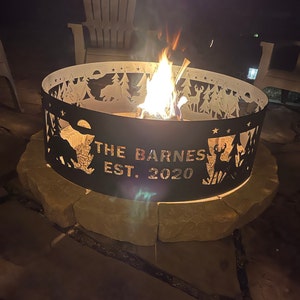 Moose Fire Pit Ring 16 Tall Heavy Duty Gift for | Etsy