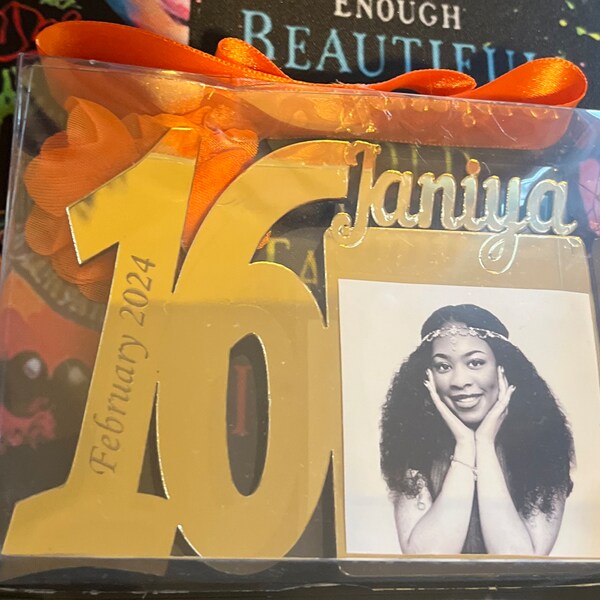 Custom Gold Sweet 16th Photo Magnets, Sweet 16 Photo Frame, 16th ...